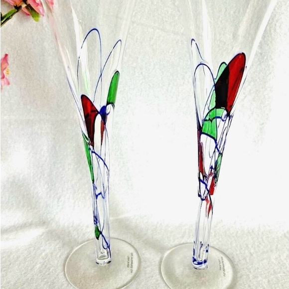 Art | Colorful Abstract Glass Art Set | Poshmark